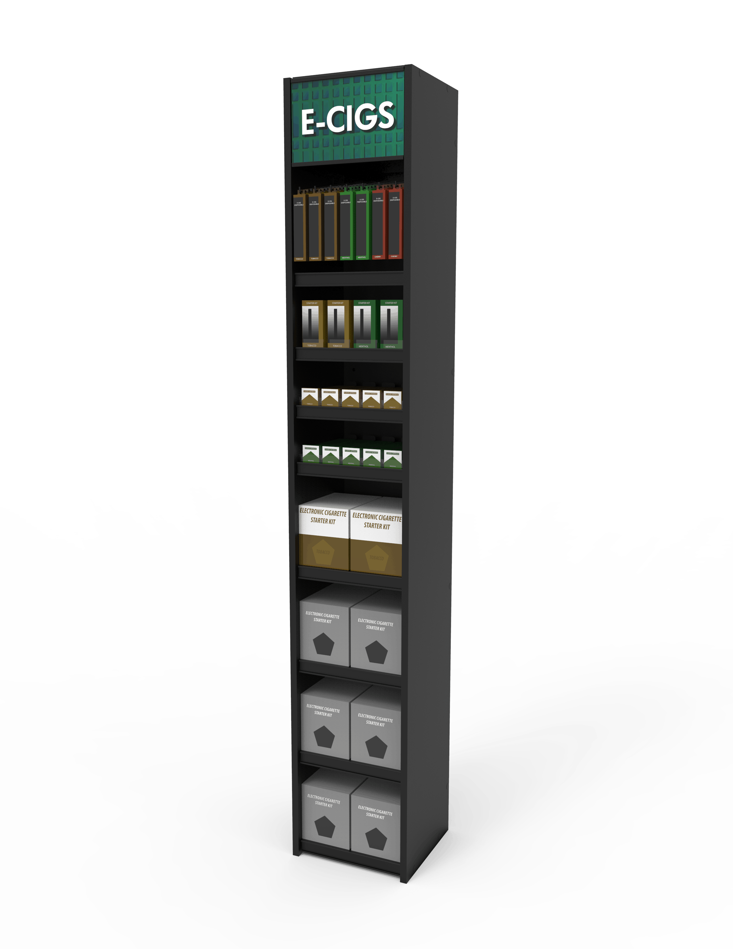 Tobacco fixtures - ecigs merchandisers