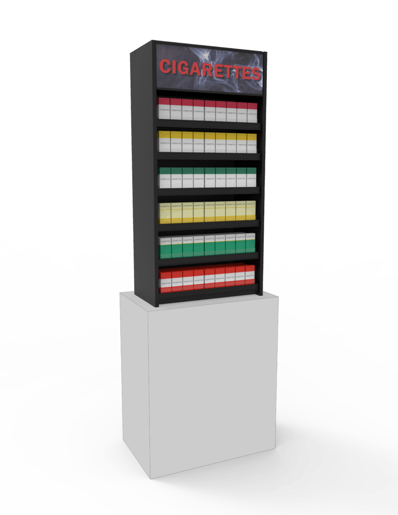 Tobacco fixtures - cigarette merchandisers