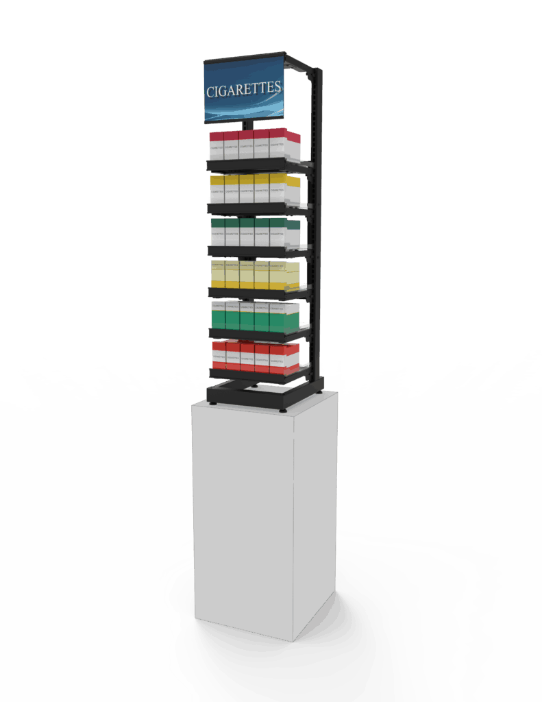 Tobacco fixtures - cigarette merchandisers