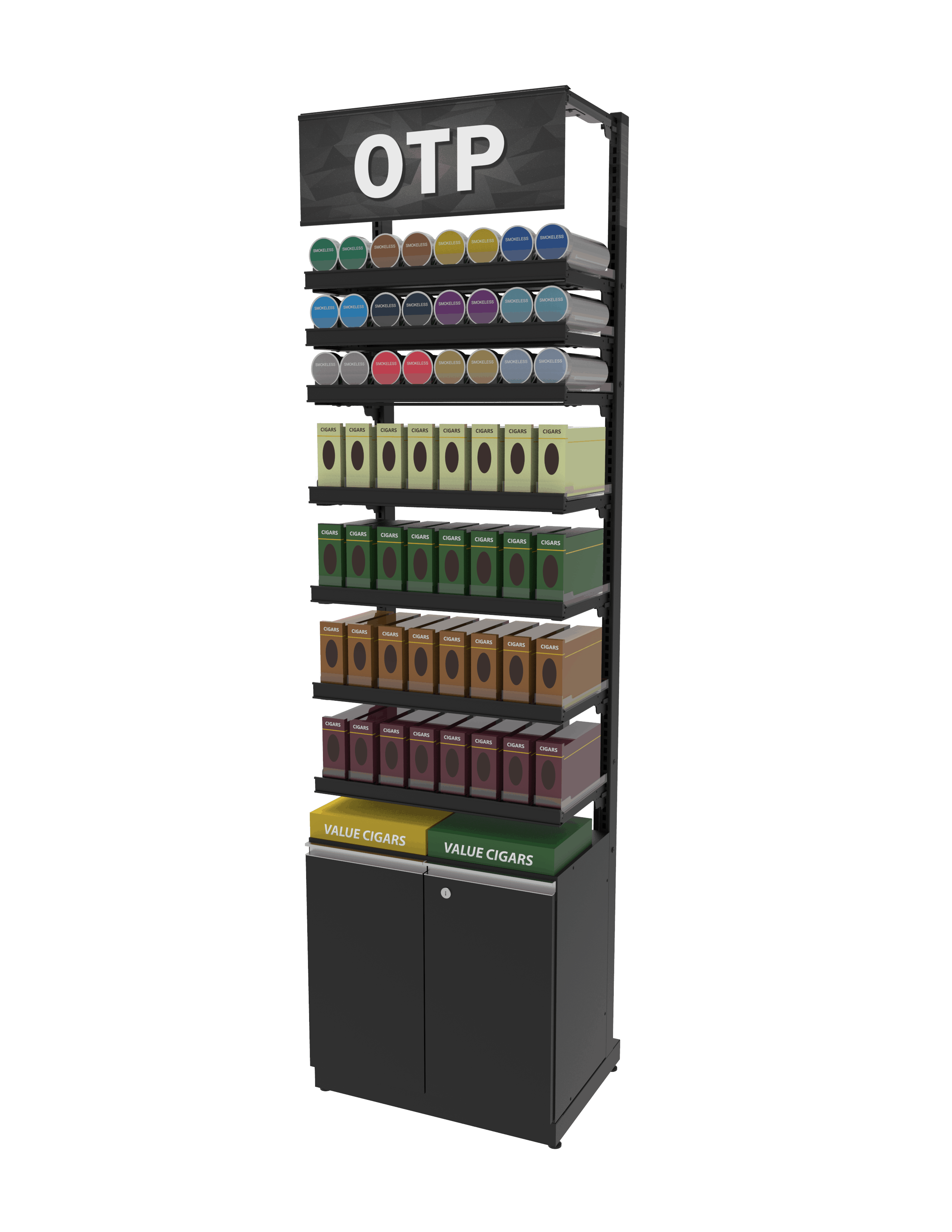 Tobacco fixtures - OTP merchandisers Tobacco fixtures - OTP merchandisers